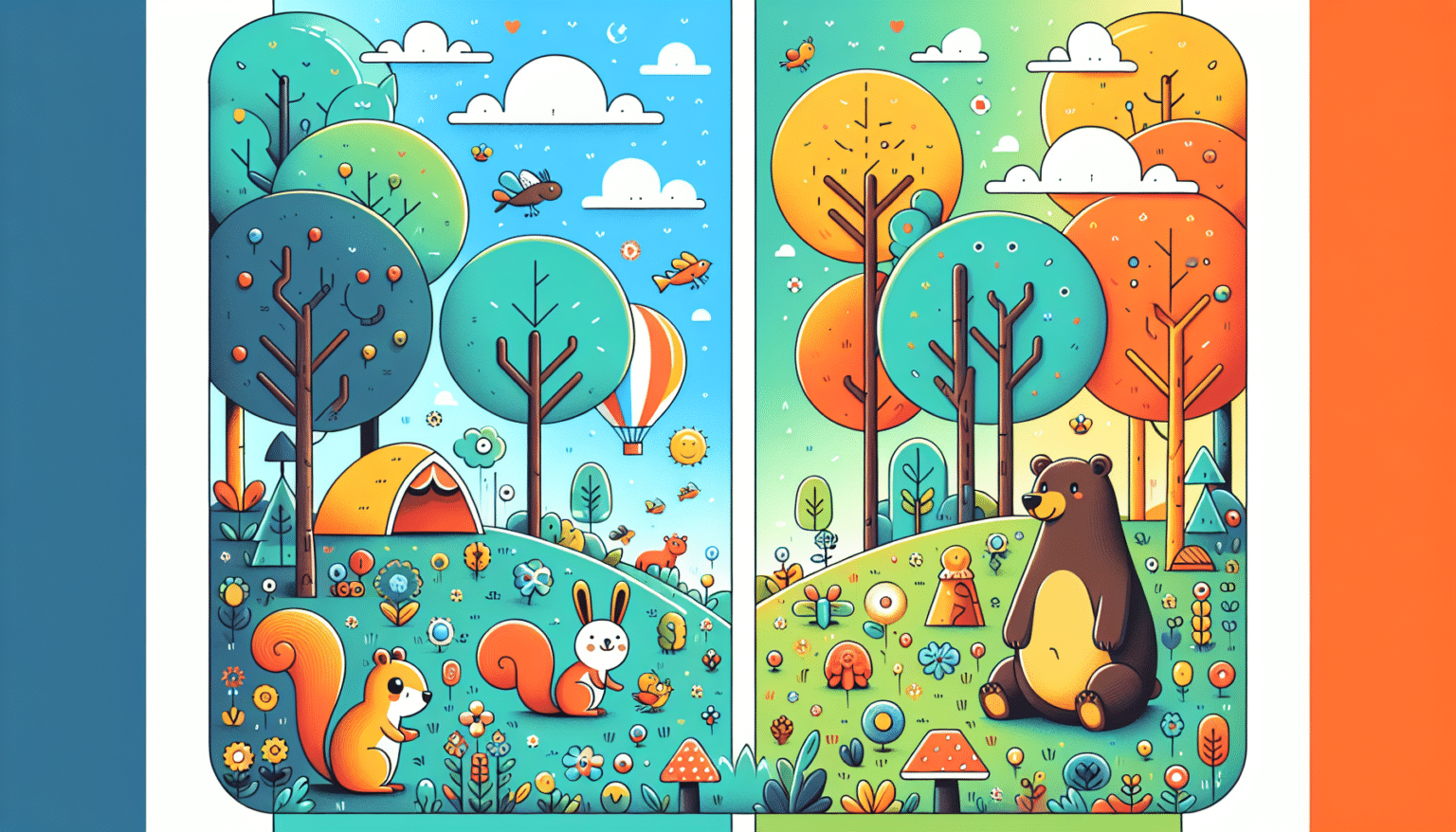 Cuento: La aventura de la ardilla y el oso